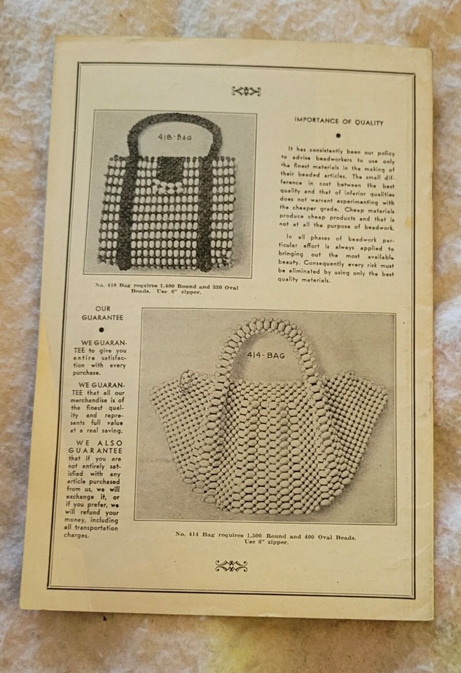 1937 Walco Bead-Crafts Booklet No 21 Wood Bead Craft | eBay