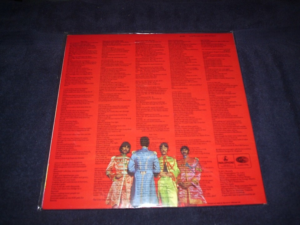 THE BEATLES LP SGT. PEPPERS record ULTRA RARE! PCS 7027 RED WAX RE ...