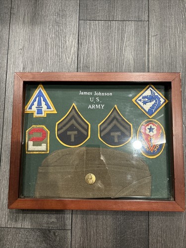 Vintage WWII US Army Soldiers Framed Shadow Box | eBay
