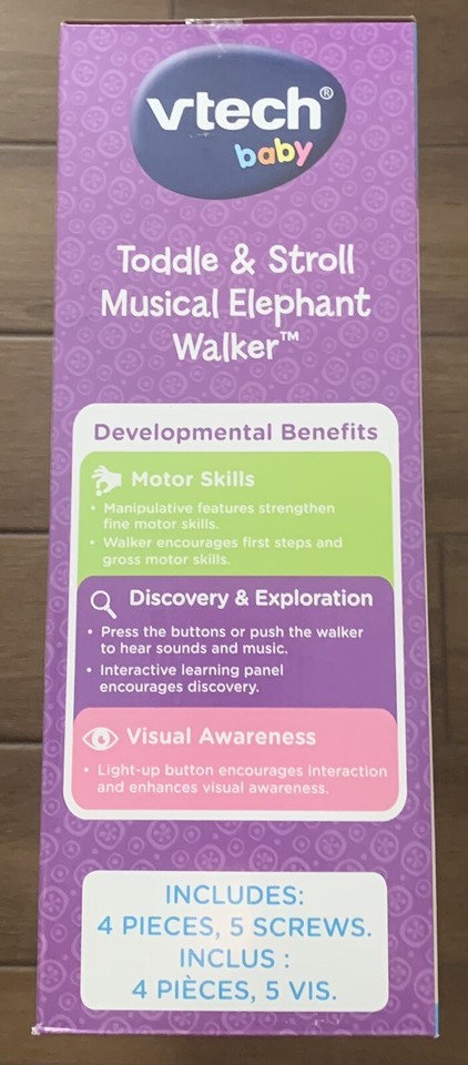 VTech Baby Toddle & Stroll Musical Elephant Walker & Toy | eBay