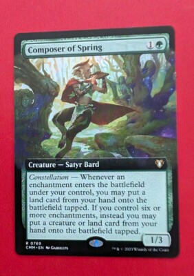MTG * EXTENDED ART * Commander Masters Rare COMPOSER OF SPRING NM | eBay