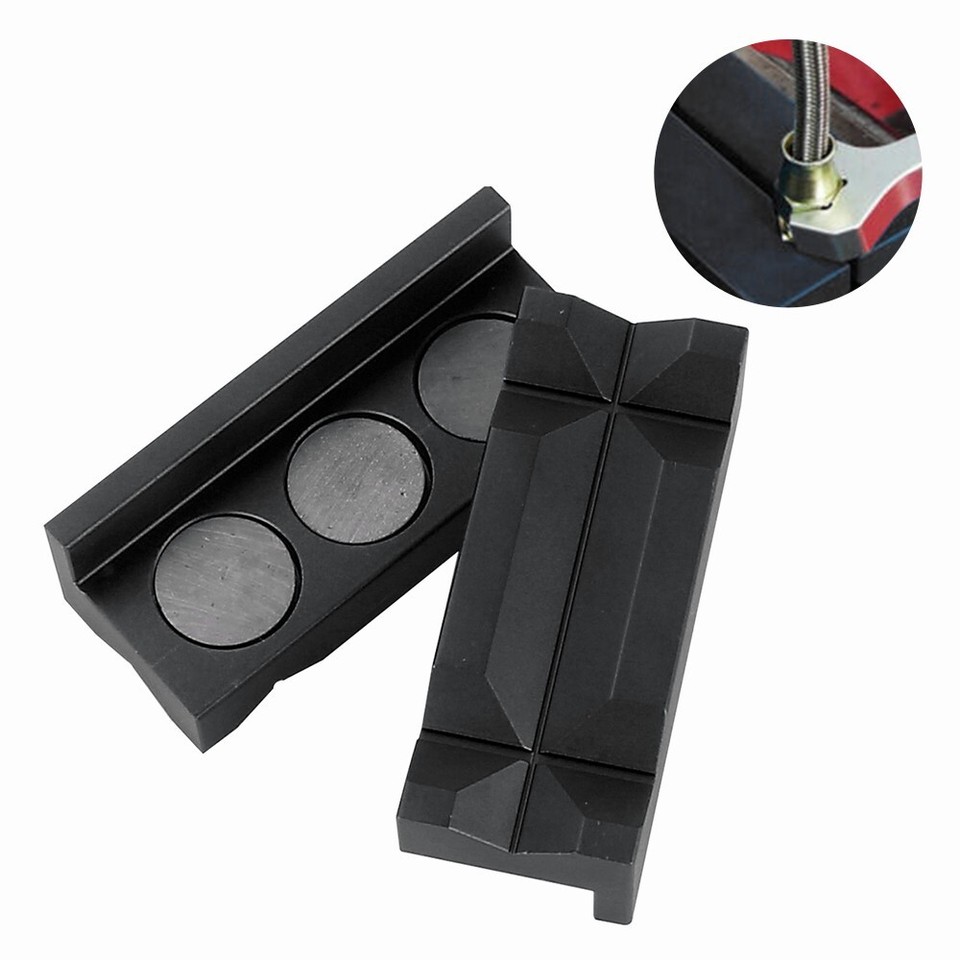 4INCH Universal Vise Jaws TRISENSE with Strong Magnetic Soft Vice Pads ...