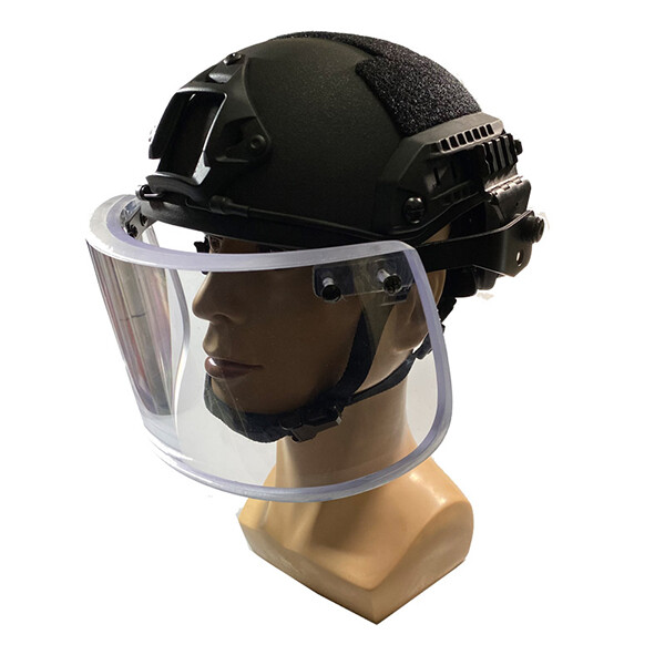 UHMW-PE Ballistic IIIA Bullet Proof Helmet L +Bulletproof Face Guard ...
