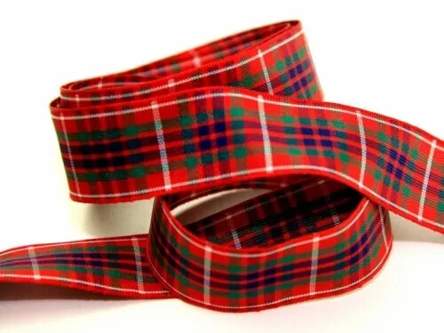 Berisfords FRAZER Tartan Ribbon 7mm 10mm 16mm 25mm 40mm 70mm Scottish ...