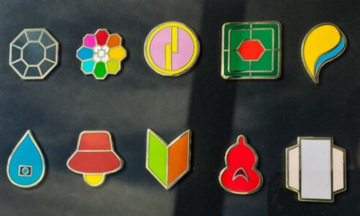 Shigeru Okido Gary Oaks 10 Pokemon Gym Badge Kanto Badges Indigo ...