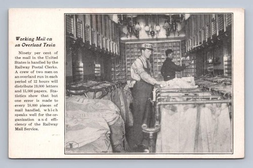 Overland Mail Train USPS Railway Postal Clerk Railroad Occupation AYP ...