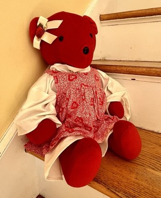 Vintage Red Teddy Bear Plush North American Bear Co. 21” 1979 Sarah ...
