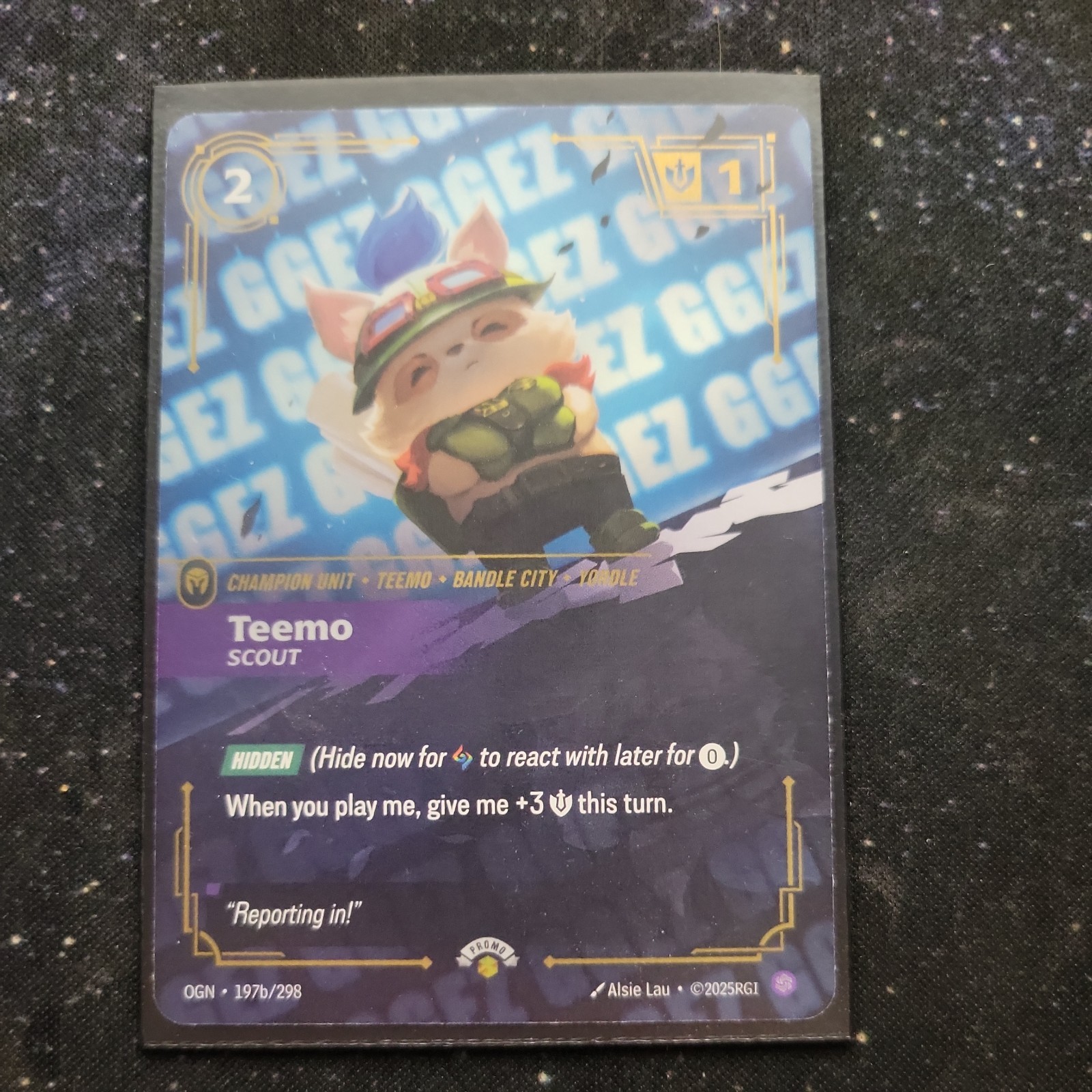 Riftbound Teemo Scout Promo GG EZ 197b League of Legends - Rare | eBay