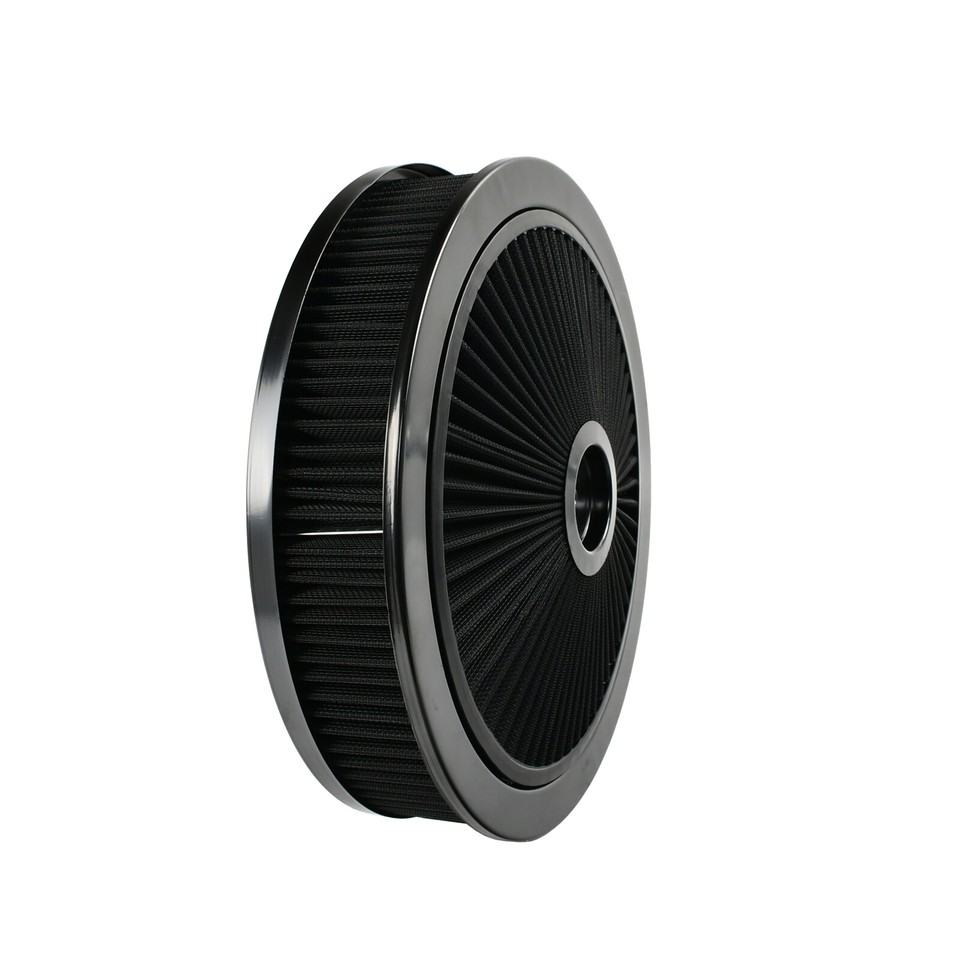 14"X3"High Flow Round Air Cleaner Filter Kit Thru Washable For SBC BBC ...