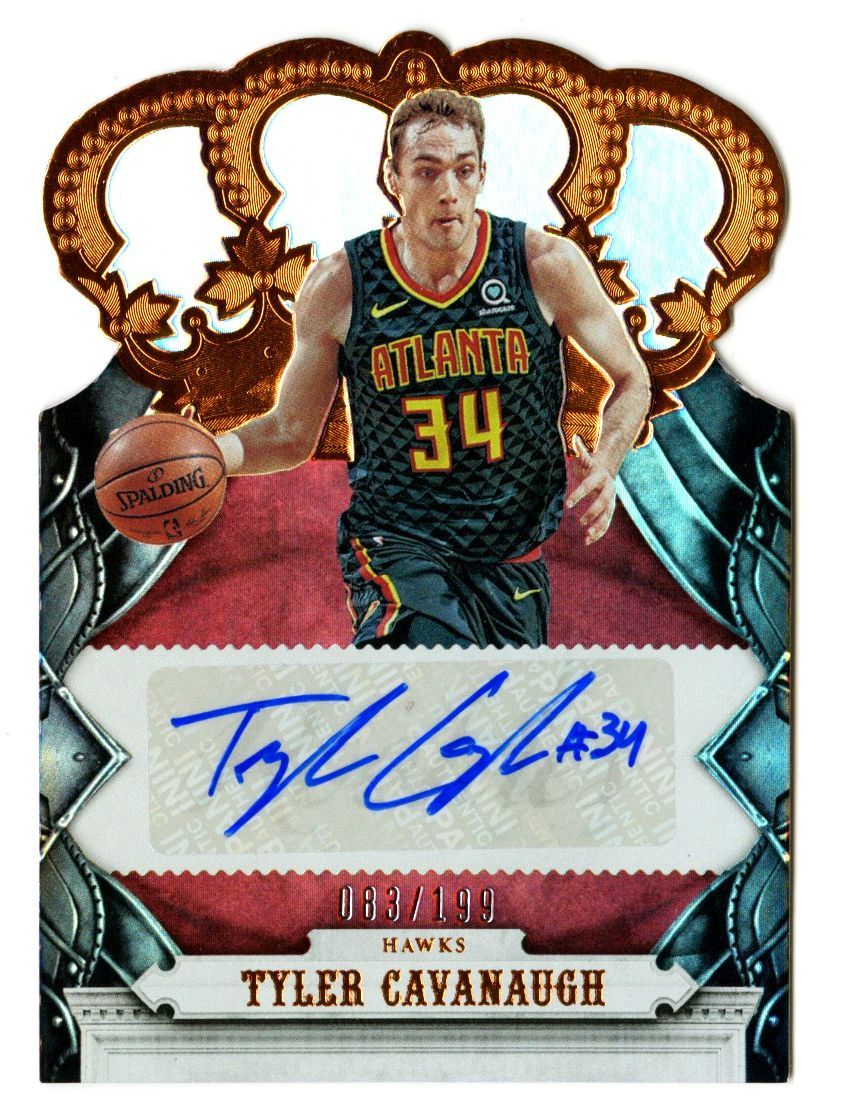 2017-18 Tyler Cavanaugh Crown Royale /199 RC Auto Signed Hawks ...
