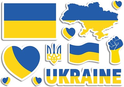 A5 Sticker Sheet Ukraine Vinyl Stickers - Ukrainian Map Flag Travel ...