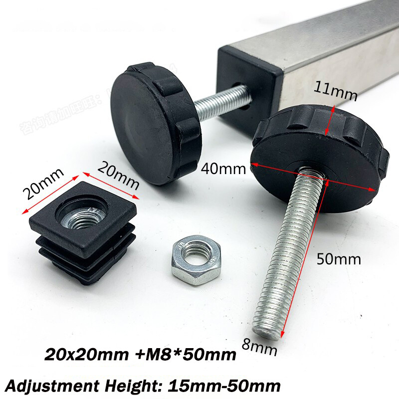 M8 Adjustable Leveling Glide Feet Furniture Table Chair Legs Pad Mat ...
