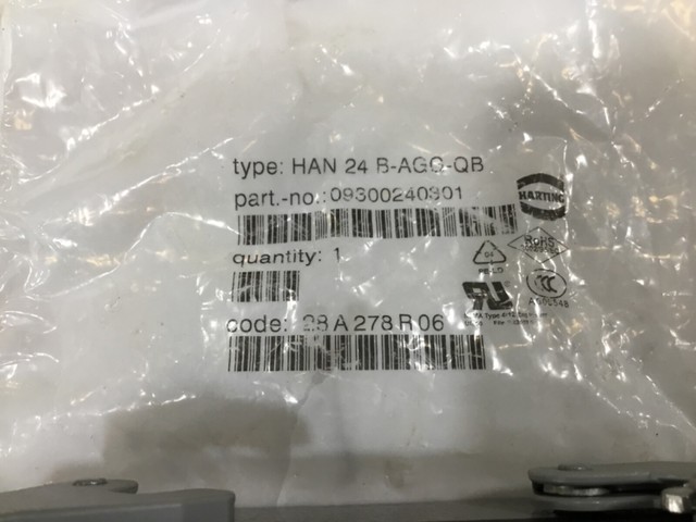 HARTING 09300240301 Panel Connector Housing Frame 09140240303 ...
