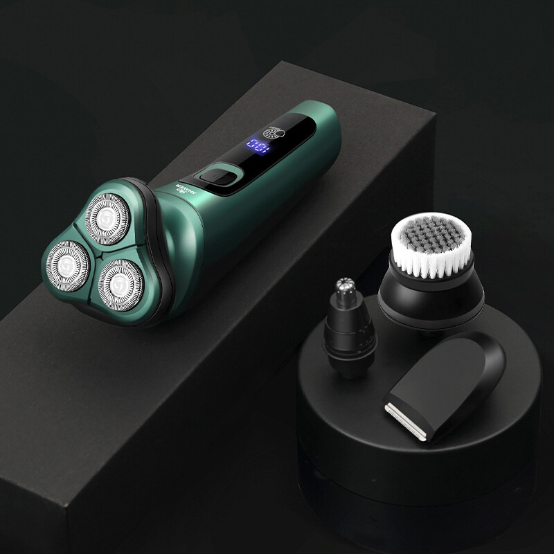 Electric Shaver Razor for Men Wet&Dry Rechargeable Rotary Cordless 3 ...