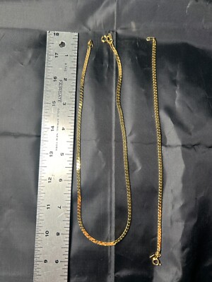 Vintage Merlite Gold Tone 18" Necklace & 9" Bracelet - 3mm Wide | eBay