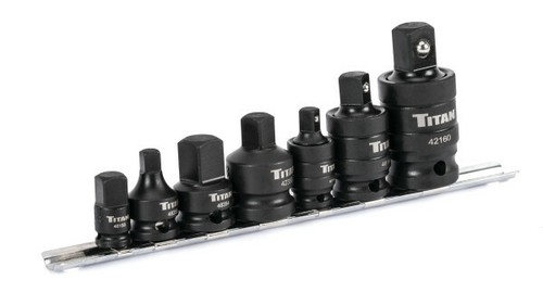 Titan 40167 7 Piece Impact Adapter & U-Joint Set 802090401671| eBay