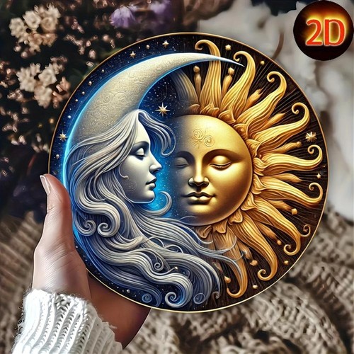 Sun & Moon Celestial Foil Engraving Aluminum Sign | eBay