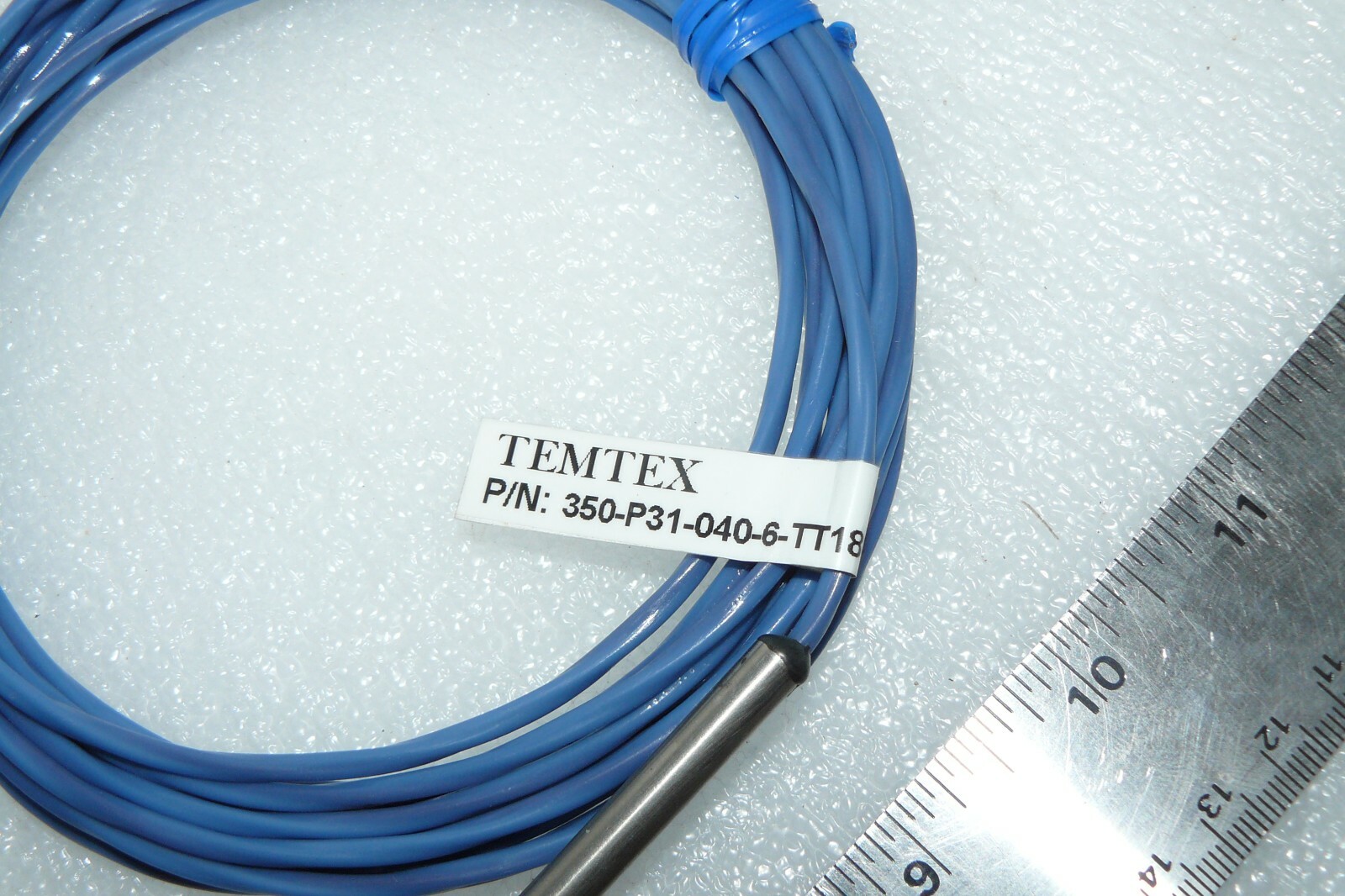 Temtex 350-P31-040-6-TT180" RTD Sensor Probe Single Element 3-Wire .250 ...