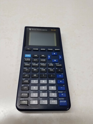 Texas Instrument TI-81 Blue Graphing Calculator With Cover, Tested ...