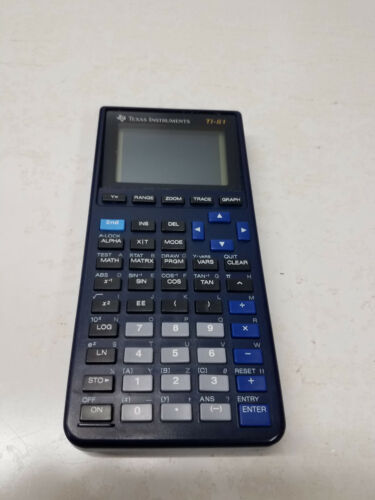 Texas Instrument TI-81 Blue Graphing Calculator With Cover, Tested ...
