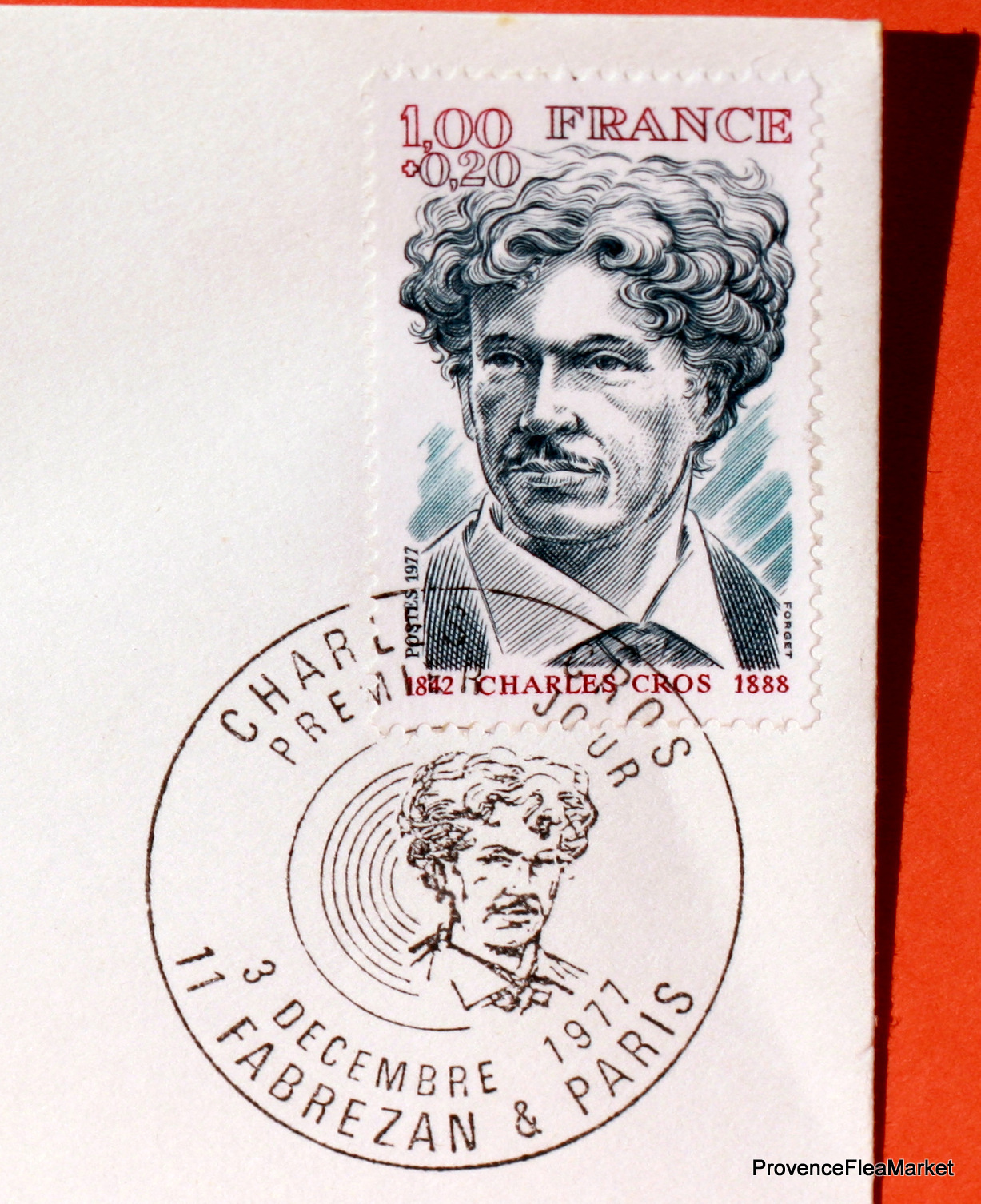 Yt 1956 A CHARLES CROS LE PALEOPHONE FRANCE FDC ENVELOPPE PREMIER JOUR ...