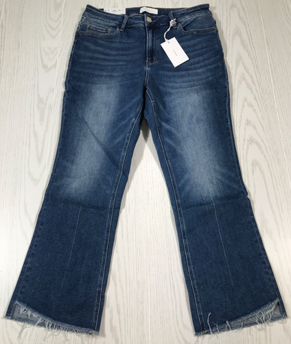 Vervet Bella High Rise Flare Jeans Womens 16 Whiskered Blue Stretch ...