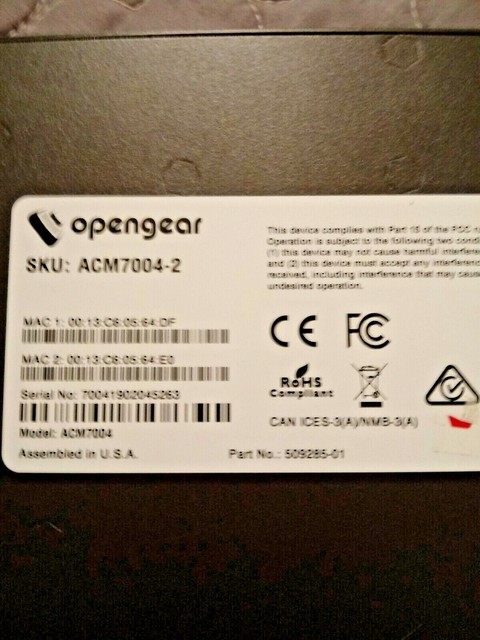 Opengear ACM7004-2 Ethernet for sale online | eBay