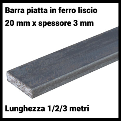 Profilo barra piatta di ferro pieno liscio piattina in ferro spessore 3 ...