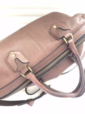 MADEWELL TOTE Rolled Handle Lined Crossbody Shopper Purse Brown BUFFALO ...