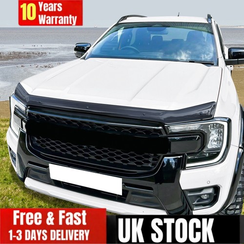 FOR FORD RANGER CUSTOM 2023+ WILDTRAK BONNET WIND DEFLECTOR PROTECTOR ...