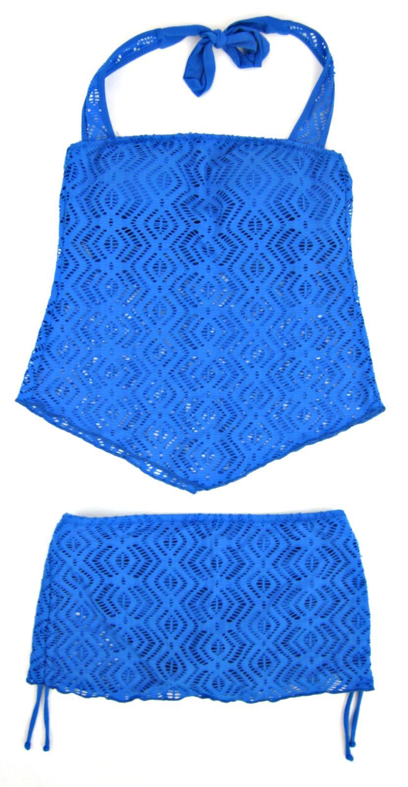 Becca By Rebecca Virtue Tankini Just A Peak True Blue Skirted Swimwear ...