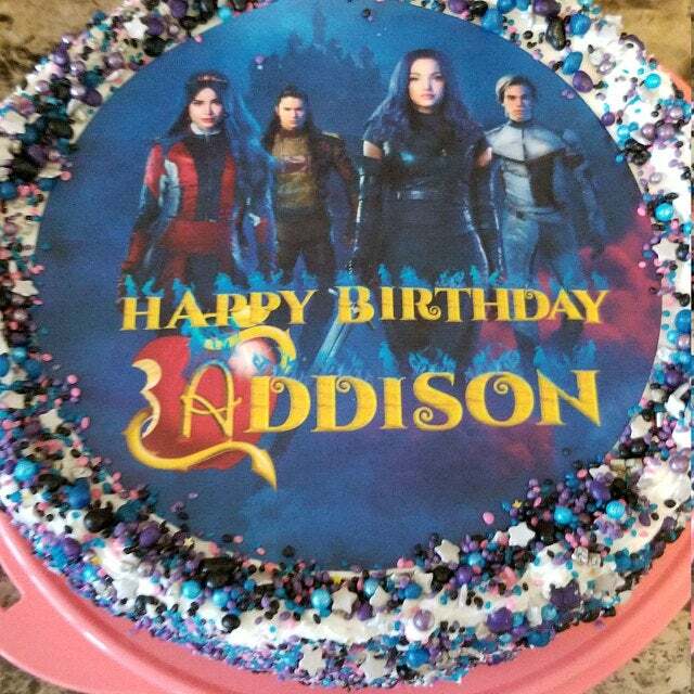 Descendants Edible Image Toppers. Edible Round Pre Cut Stickers. | eBay