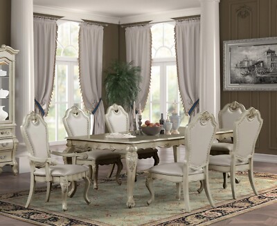 Formal Traditional 7pc Dining Set Extendable Table and Chairs Antique ...