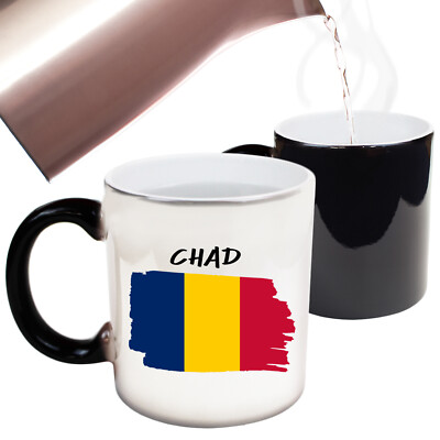 Chad Country Flag Nationality Colour Changing Mug Drinking Mugs GIFT ...