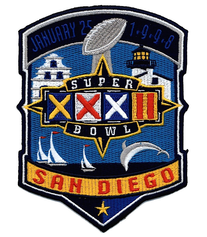 (2) DENVER BRONCOS John Elway SUPER BOWL PATCHES Willabee Ward SB PATCH ...