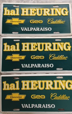 Indiana Dealership Advertising License Plate Valparaiso Chevy Cadillac ...