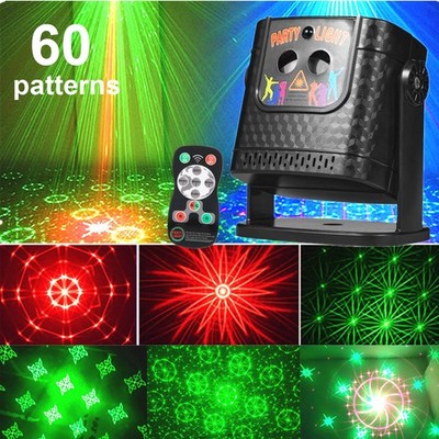 60 Patterns DJ Disco Party Stage Light Laser Projector LED RGB KTV Show ...