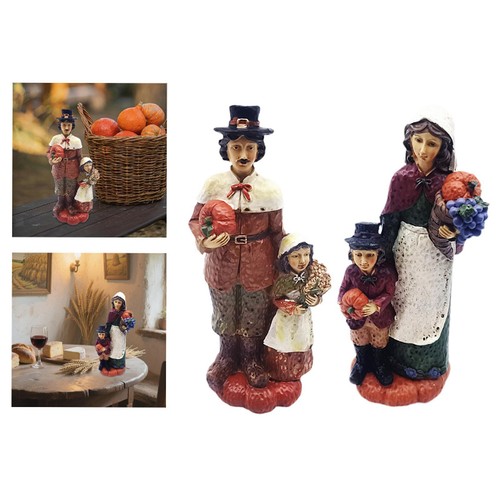 Figure Sculpture Tabletop Ornament Fall Harvest Decoration Resin ...