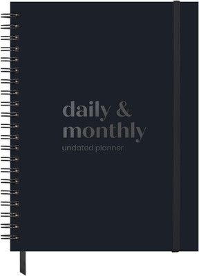Large Daily Planner with Hourly Schedule, 8.5" x 11" Undated 6-Month ...
