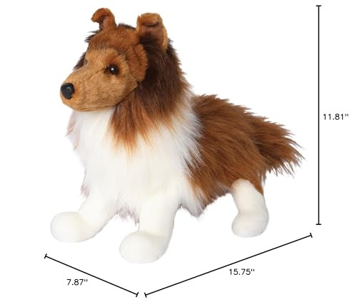 Whispy Shetland Sheepdog Plush Toy Soft Cuddly 30cm Brown and White | eBay