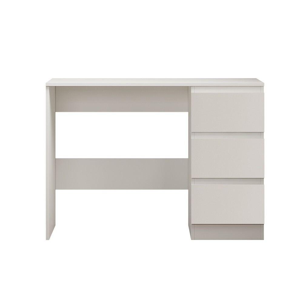 Dressing Table Sleek White Matt Computer Study Desk with 3 Drawers ...