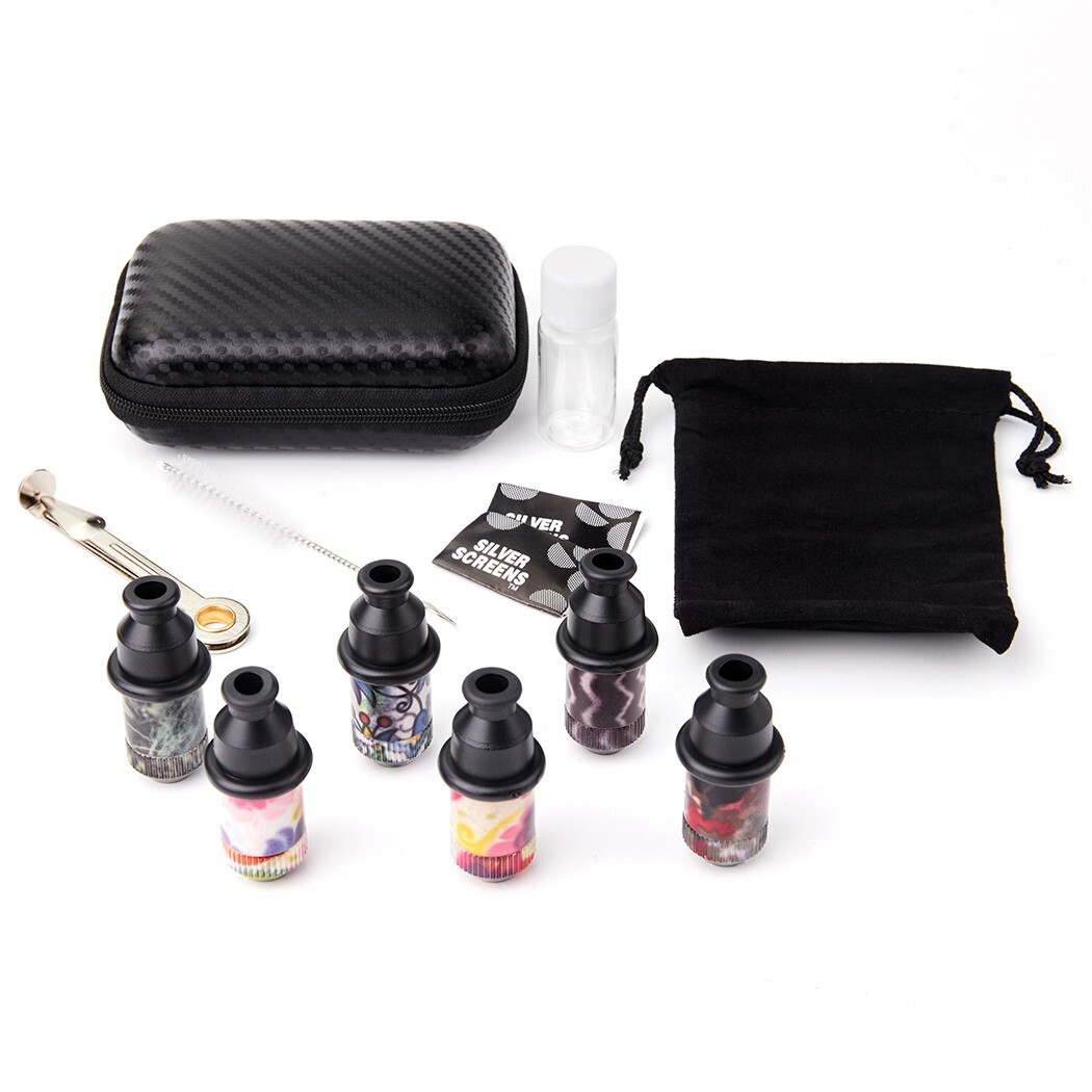 6 Pc Sneak a Toke Mini One Hitter Metal Tobacco Portable Smoking Pipe ...