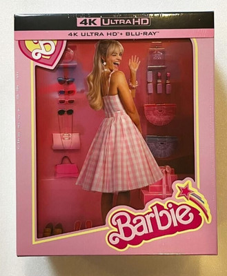 BARBIE Steel Book 4K UHD Blu-Ray Ryan Gosling Margot Robbie Film Warner ...