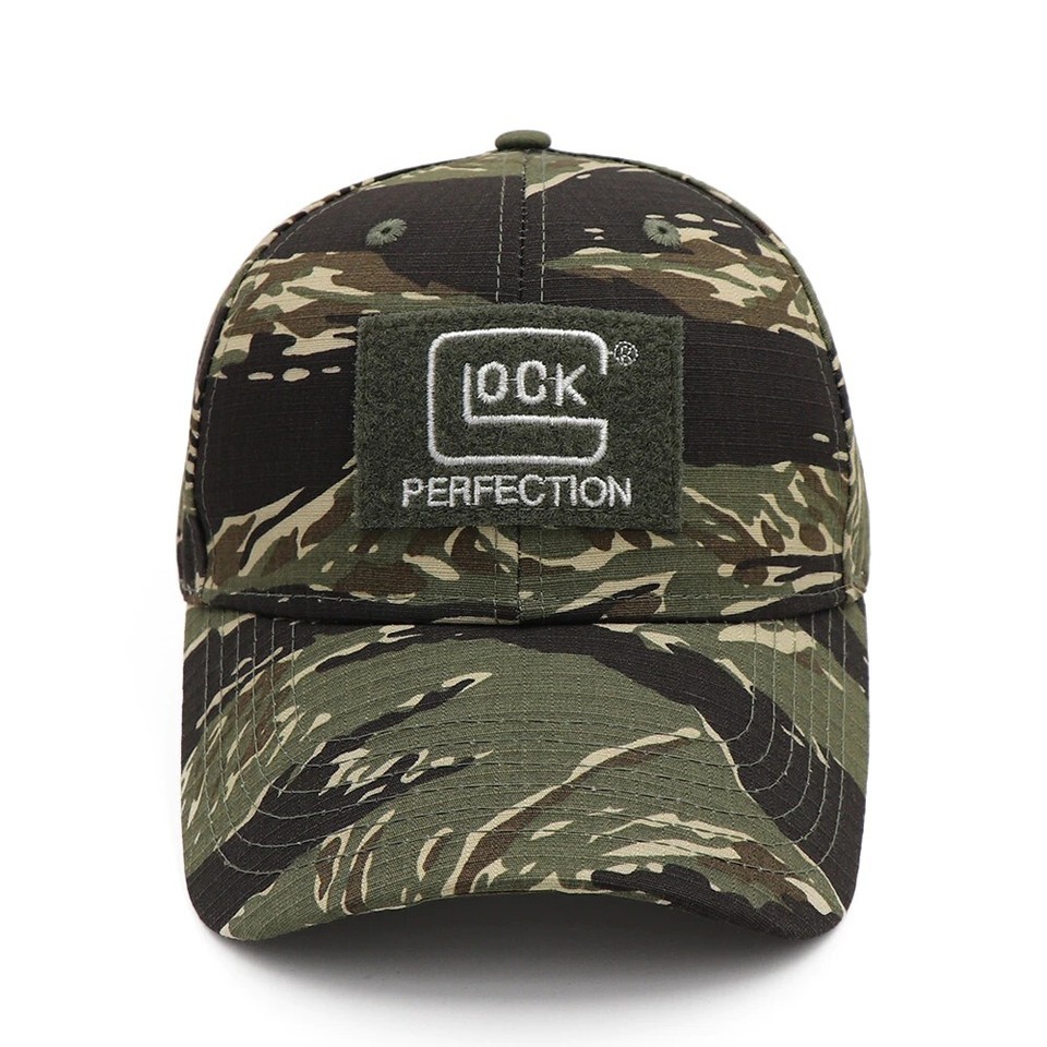 GLOCK PERFECTION CAP. NEW TIGER CAMO COLOR!! NEW WITH TAGS IN SEALED ...