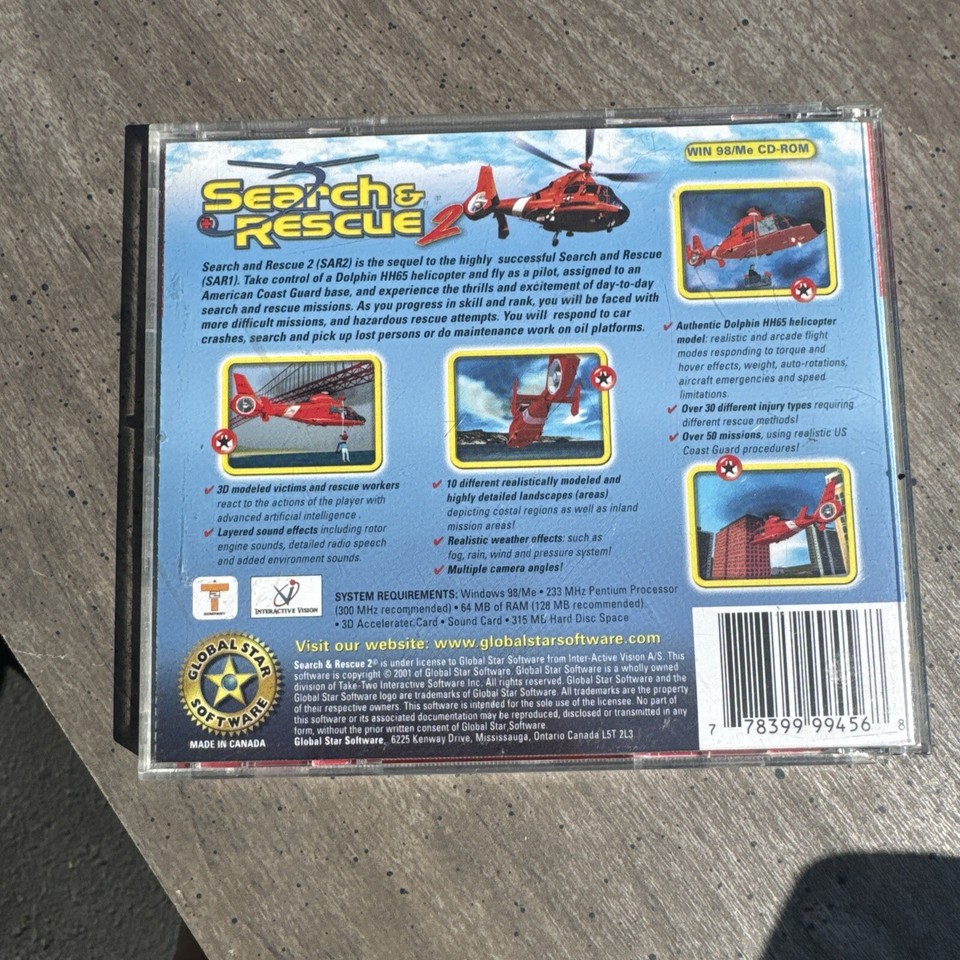 Search and Rescue 2 PC Video Game Win 98/Me CD-ROM 2001 | eBay