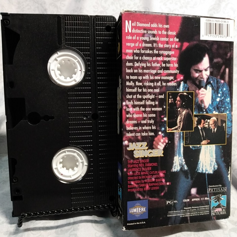 The Jazz Singer (VHS, 1993) Neil Diamond, Lucie Arnaz, Laurence Olivier ...