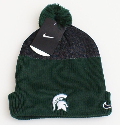 Nike Collegiate Michigan State Spartans Knit Cuff Pom Beanie Men's One ...