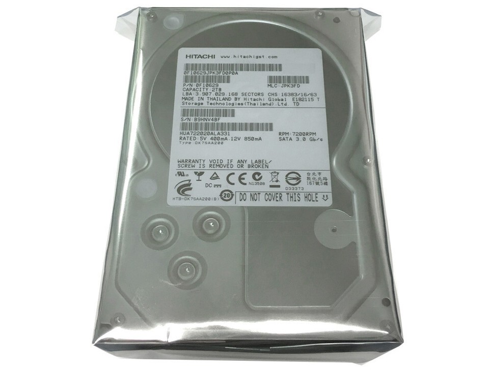 HGST 2TB 64MB Cache 7200RPM SATA 3Gb/s 3.5" Internal Hard Drive ...