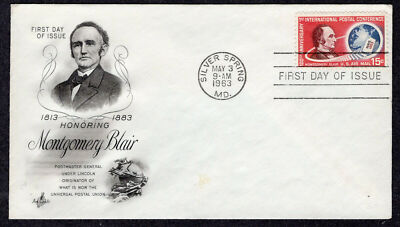 UPU FIRST POSTMASTER GENERAL UNDER LINCOLN MONTGOMERY BLAIR 1963 ...