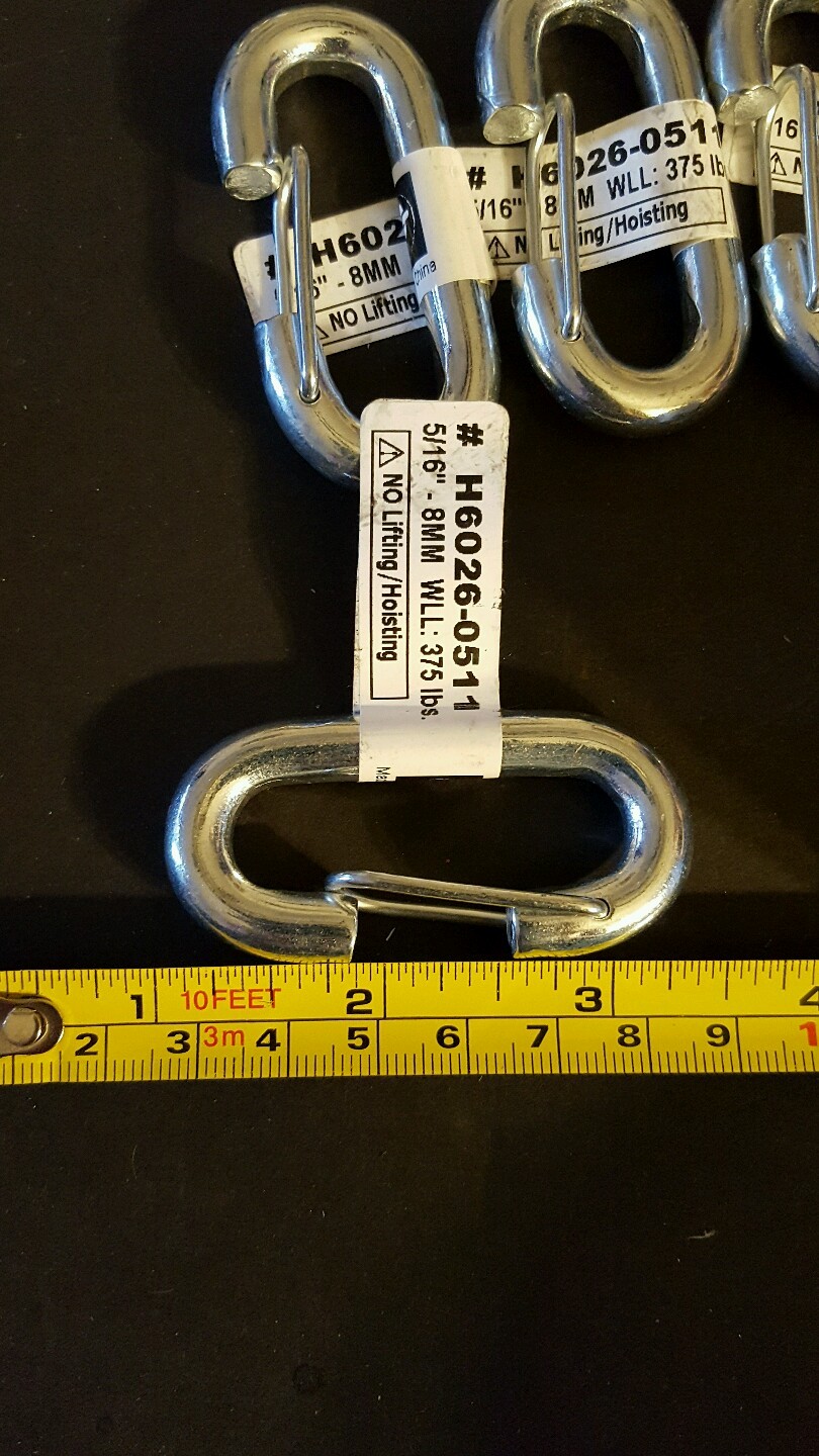 5pc Peerless Spring Snap "Jiffy" Link H6026-0511 5/16" Brite Zinc ...